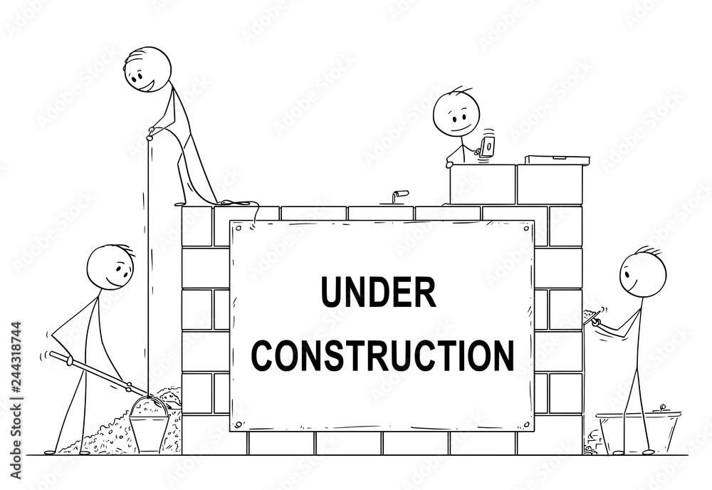 Building Under Construction Drawing