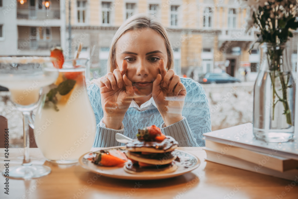 Girl Eating Pancakes