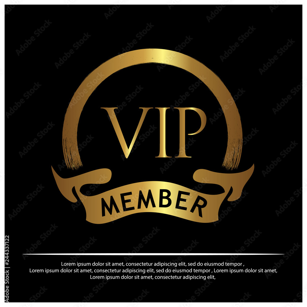 Gold VIP member stock icon. VIP design for logo, banner, template ...