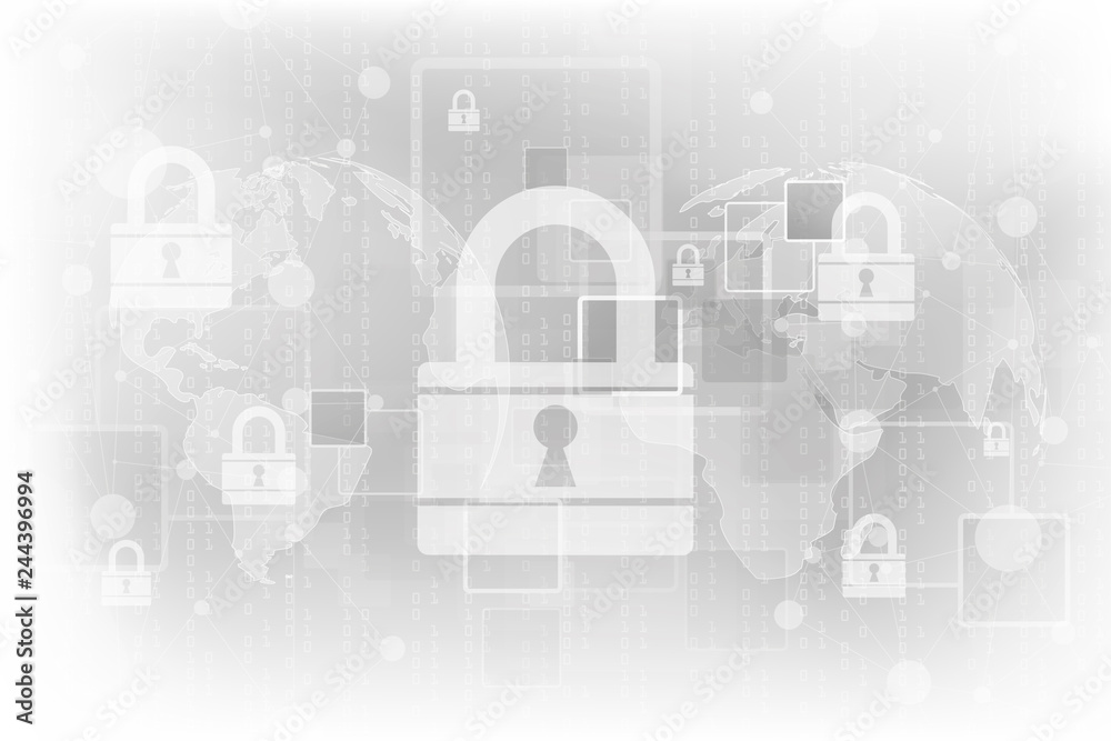 Abstract technology background protect system innovation. Security ...