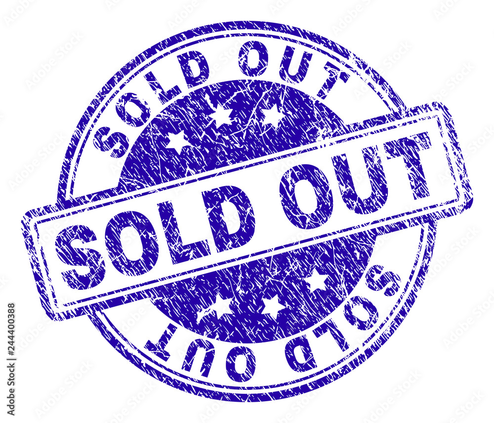 SOLD OUT stamp seal watermark with distress texture. Designed with ...