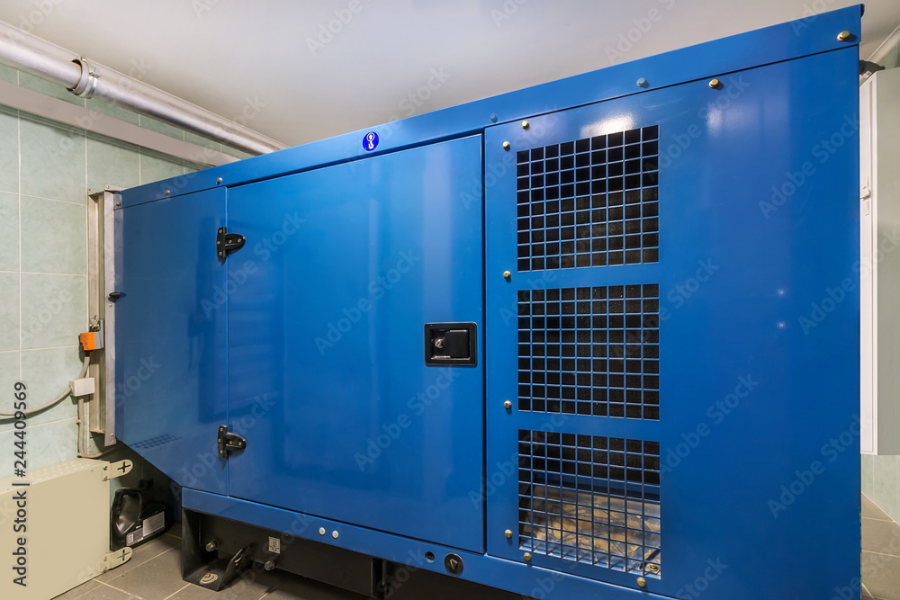 Auxiliary diesel generator for emergency electric power . Industrial ...