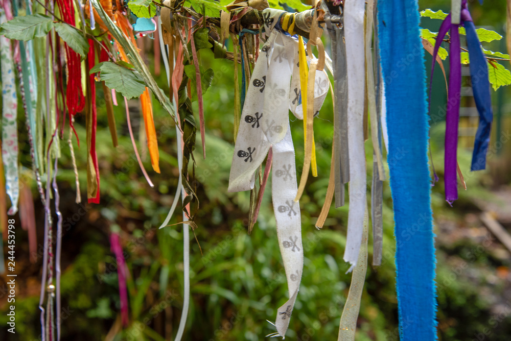 Clootie Tree at St Nectans Glenn near Tintagel in north Cornwall ...