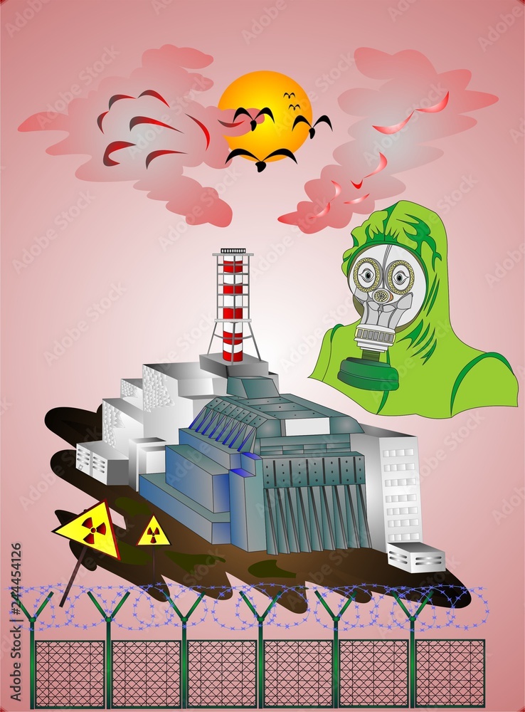 Chernobyl nuclear power plant tragedy of the whole world № 3 ilustração ...