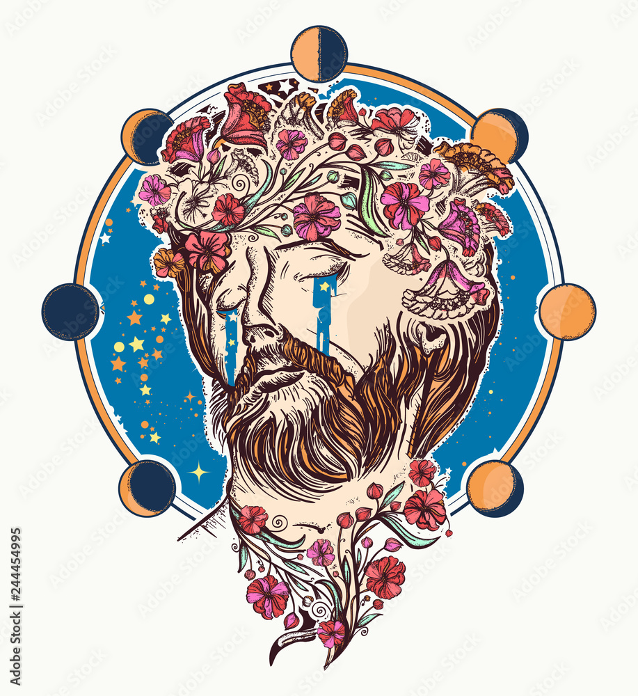 Jesus Christ. Symbol of christianity, prayer, religion t-shirt design ...