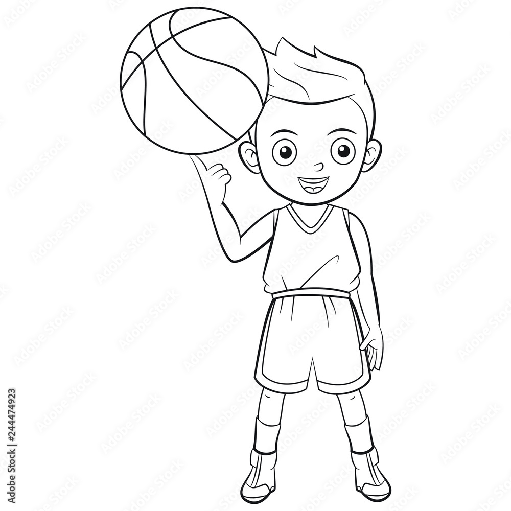 Basketball Player Cartoon Drawing