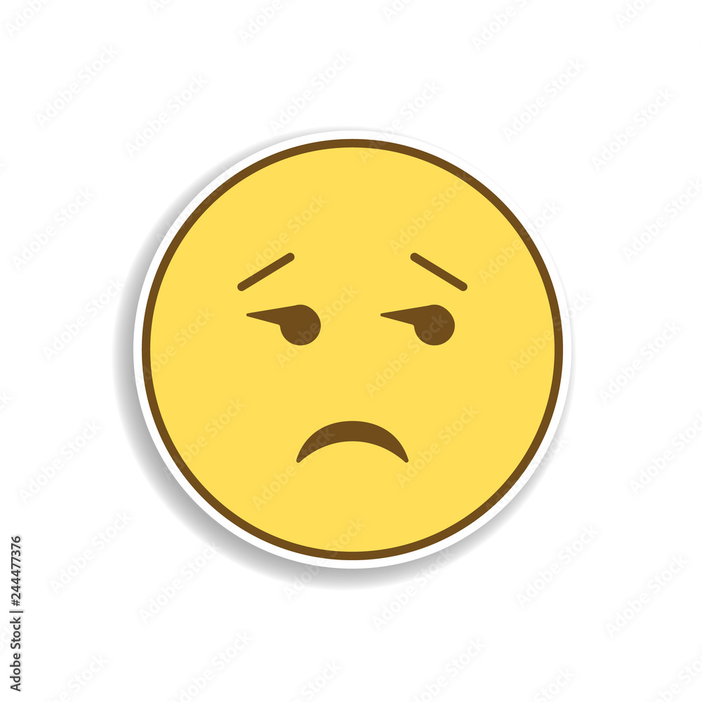 indifference colored emoji sticker icon. Element of emoji for mobile ...