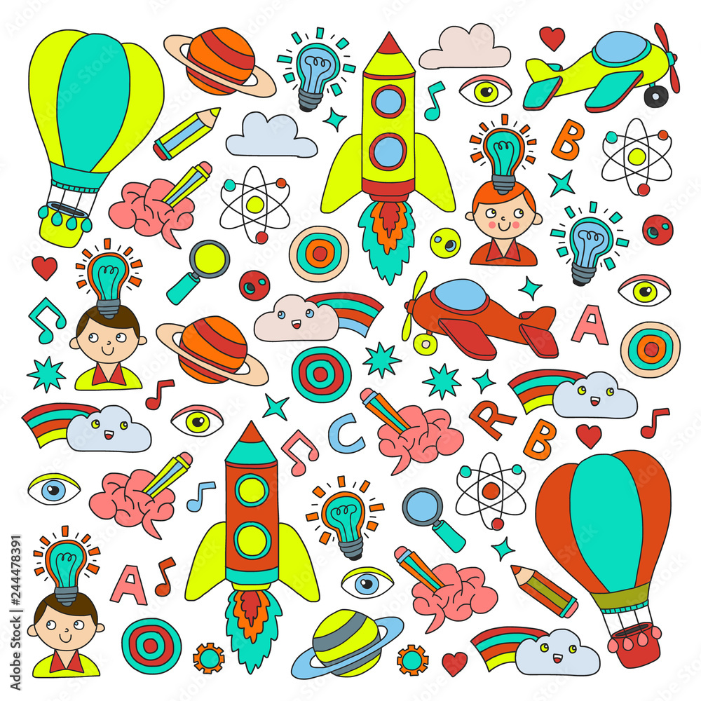 Education and imagination illustration for little children. Image for ...