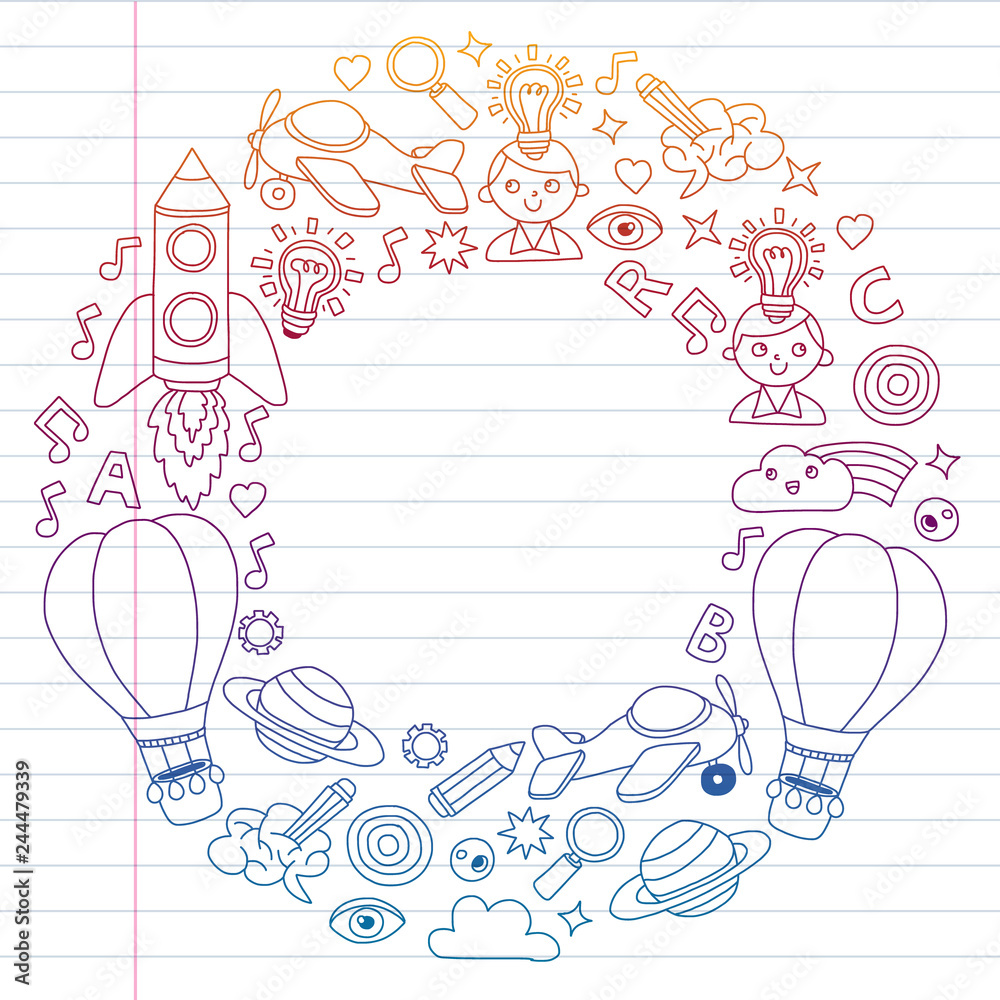 Education and imagination illustration for little children. Image for ...