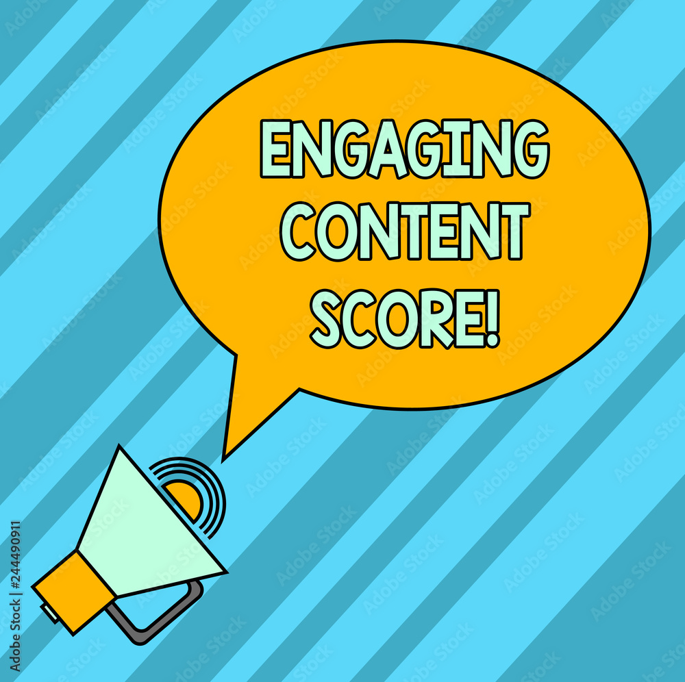 Word writing text Engaging Content Score. Business concept for Measures ...
