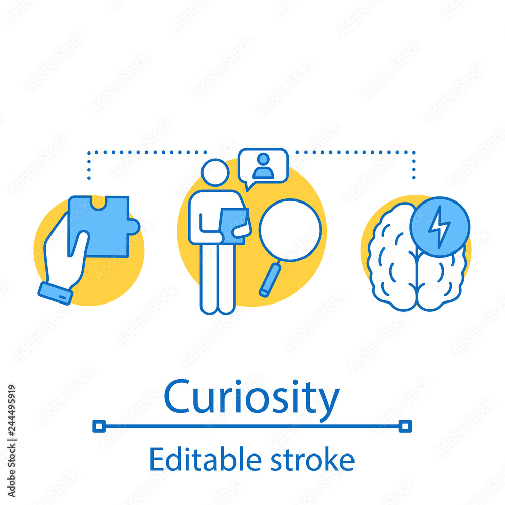 Curiosity concept icon Stock Vector | Adobe Stock