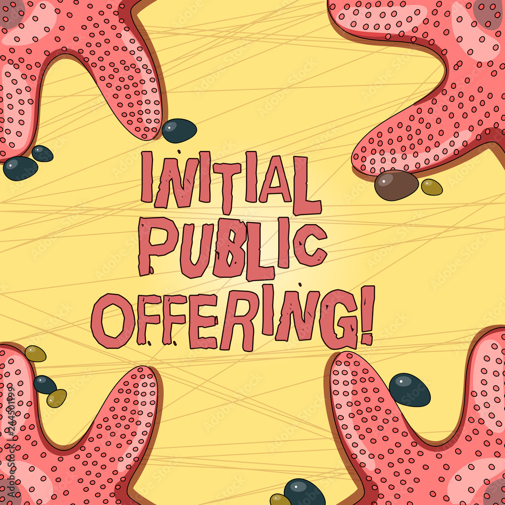 Writing note showing Initial Public Offering. Business photo showcasing ...