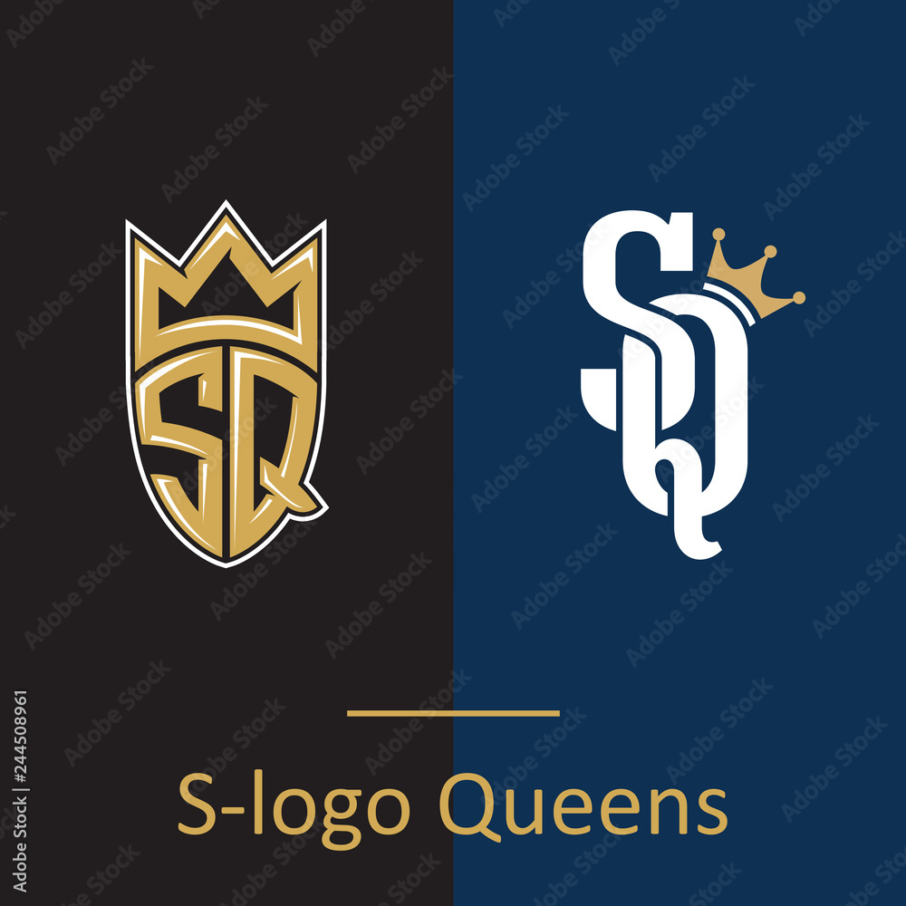 S-logo Queens. SQ letters Stock Vector | Adobe Stock