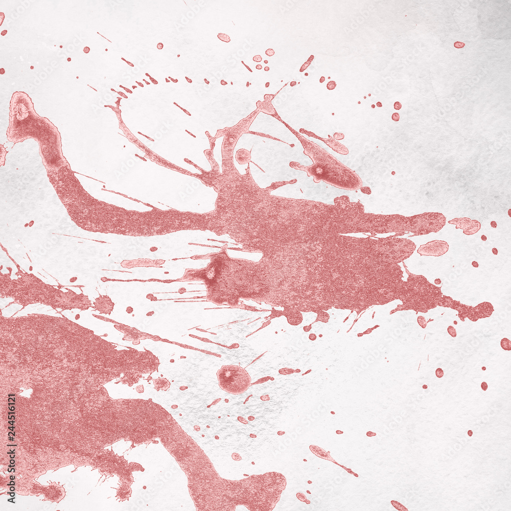 Luxury rose gold and white metal paint splatter effect on watercolor ...
