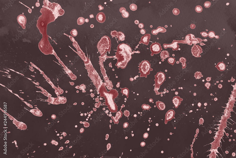 Luxury rose gold and white metal paint splatter effect on watercolor ...