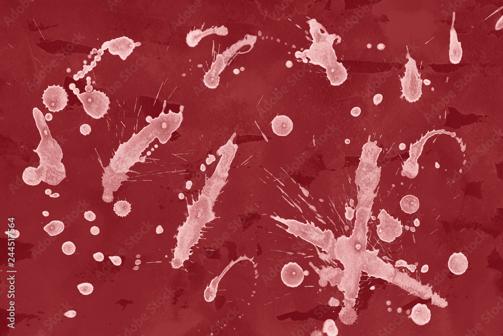 Luxury rose gold and white metal paint splatter effect on watercolor ...