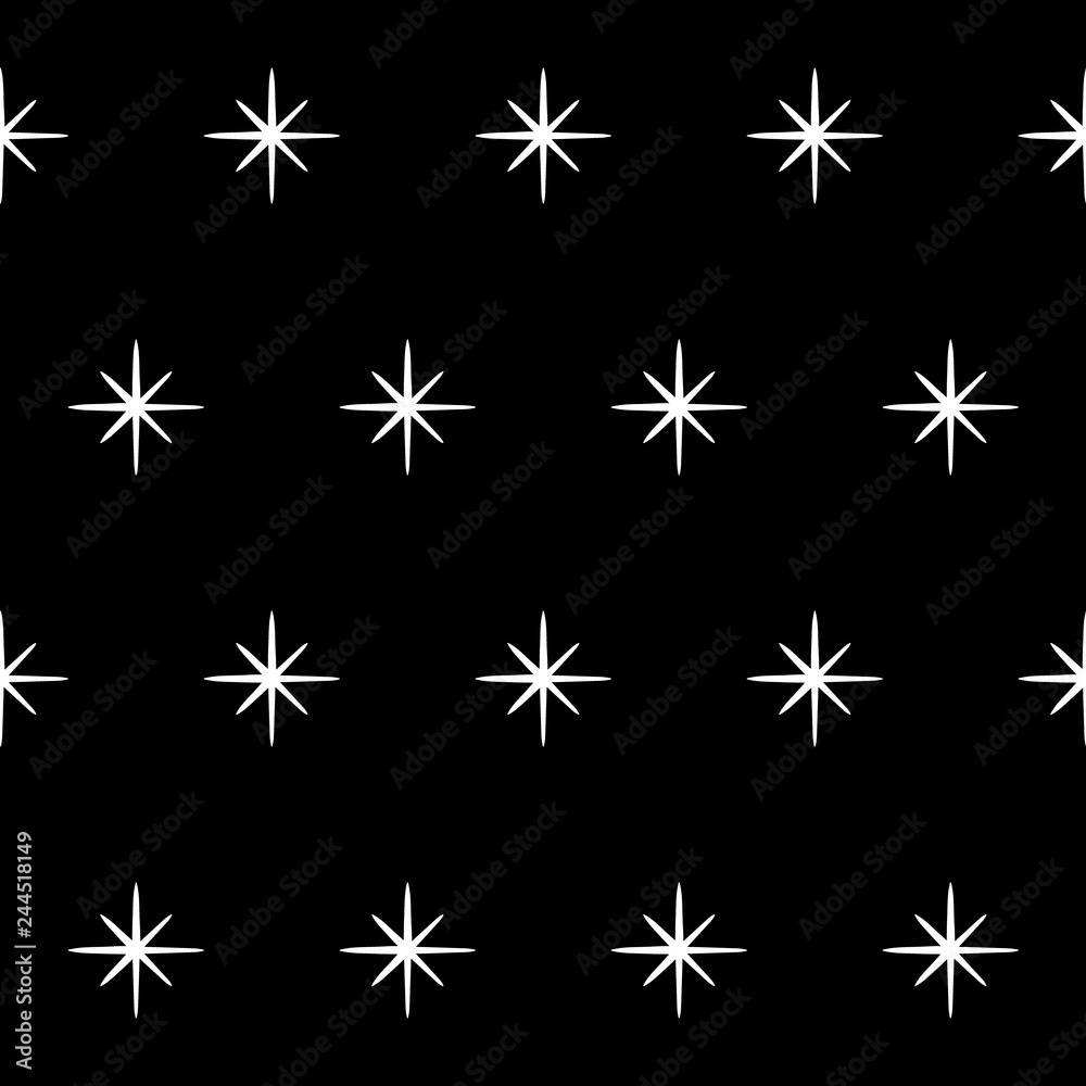 Gothic Stars. Seamless pattern. Popular motiff in a decorative Medieval ...