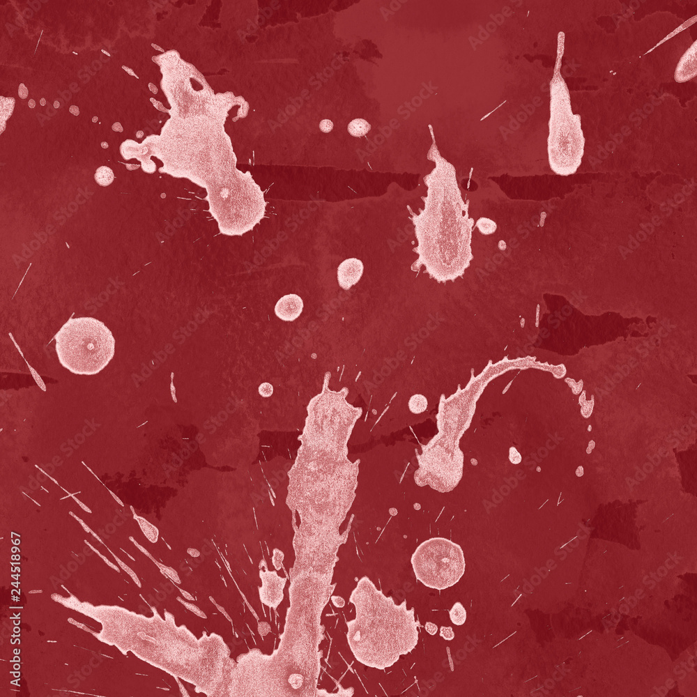 Luxury rose gold and white metal paint splatter effect on watercolor ...