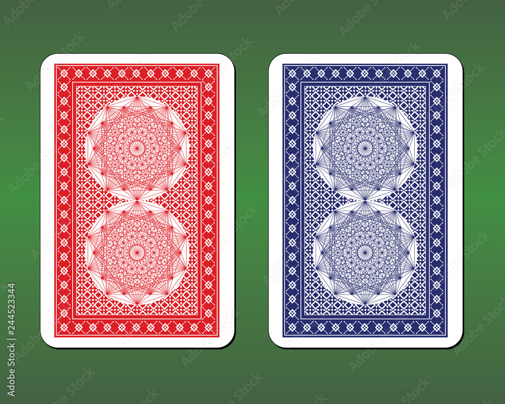 Playing Card Back Designs Stock Vector | Adobe Stock