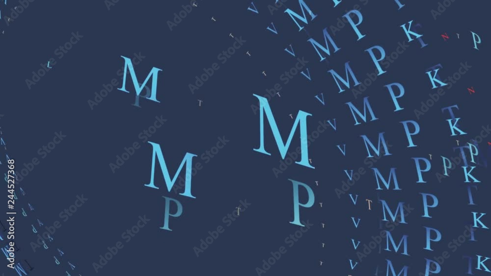 Abstract rotating circles with alphabet Stock 비디오 | Adobe Stock