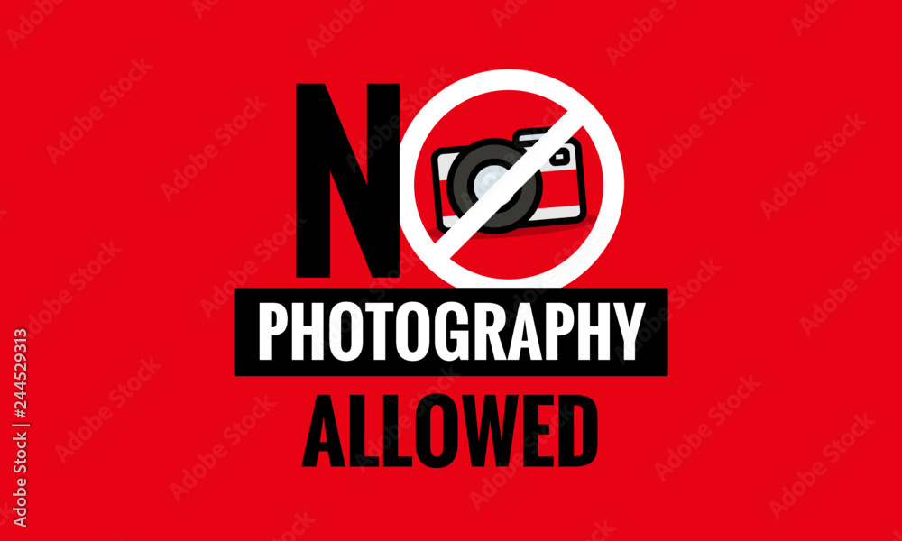 No Photography Allowed Sign Stock Vector | Adobe Stock