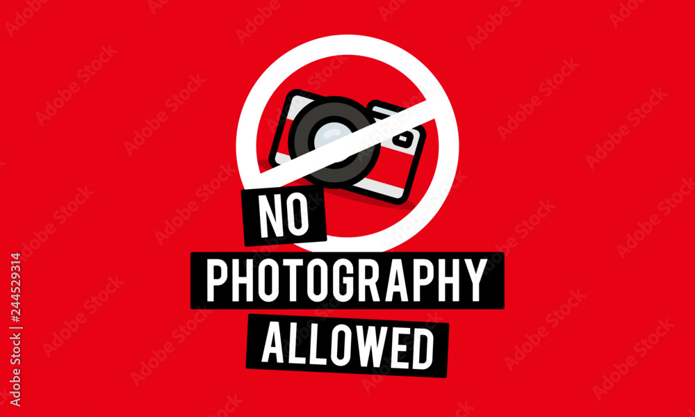 No Photography Allowed Sign Stock Vector | Adobe Stock