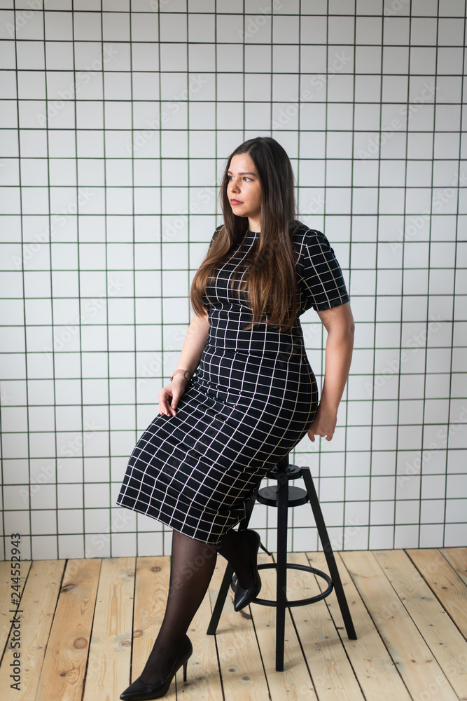 Plus size woman, curvy model, voluptuous silhouette and body, curvy ...