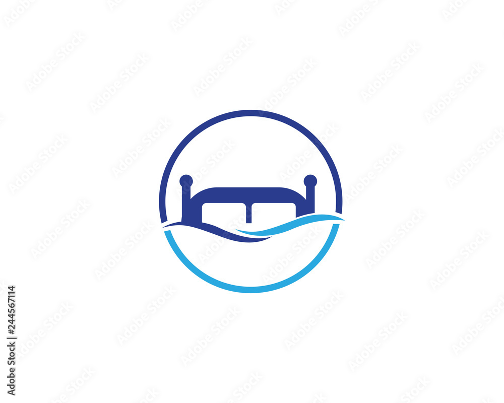 Bed logo and symbol hotel business logo vector Stock Vector | Adobe Stock