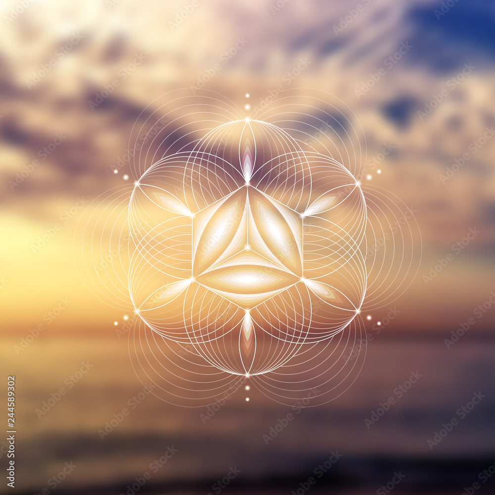 Vector template; Spiritual sacred geometry; Abstract geometric shape ...