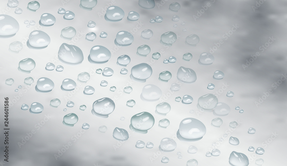 vector realistic water drops. modern realistic background of water ...