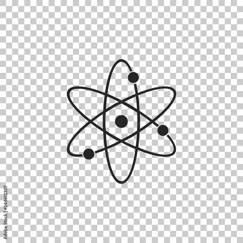 Atom icon isolated on transparent background. Symbol of science ...