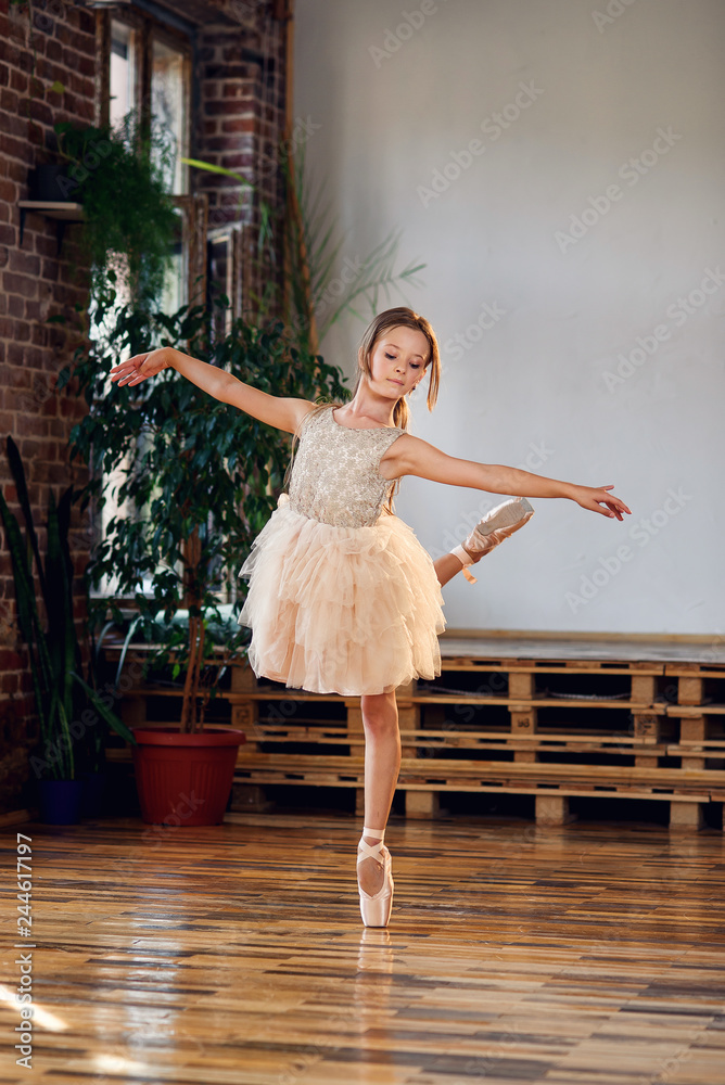 Young Ballerinas On Pointe