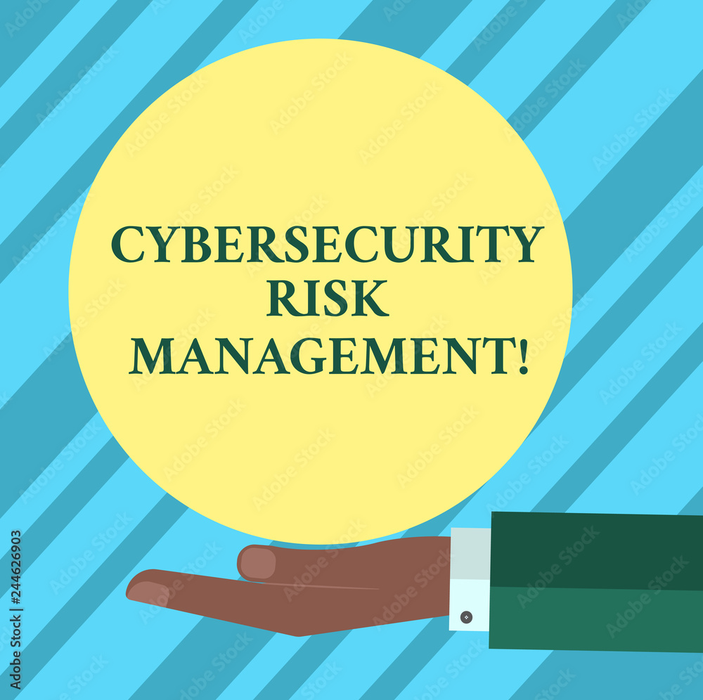 Text sign showing Cybersecurity Risk Management. Conceptual photo ...