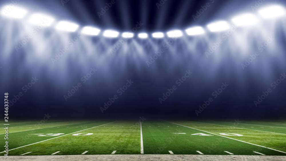 American football stadium low angle field view Stock Photo | Adobe Stock
