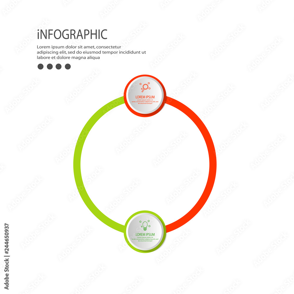 Circular arrows for infographics. Chart, graph, diagram vector template ...