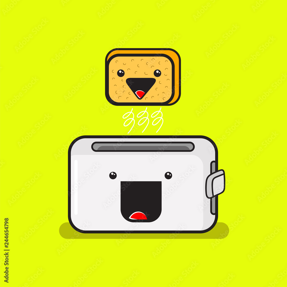 Cute Cartoon Toaster