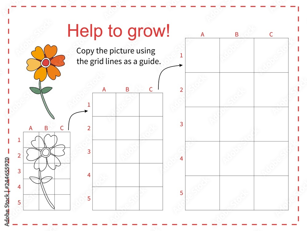 Educational game for children - Help yellow flower to grow - copy the ...