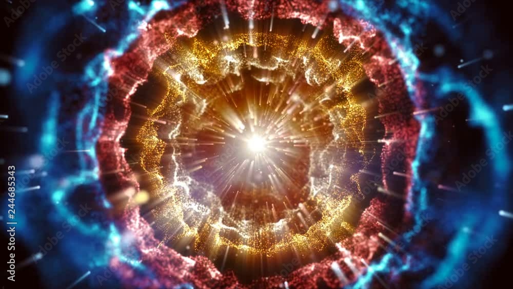 4K Abstract motion background shining particles stars magic dust and ...