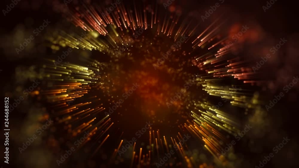 4K Abstract motion background animation shining particles stars sparks ...