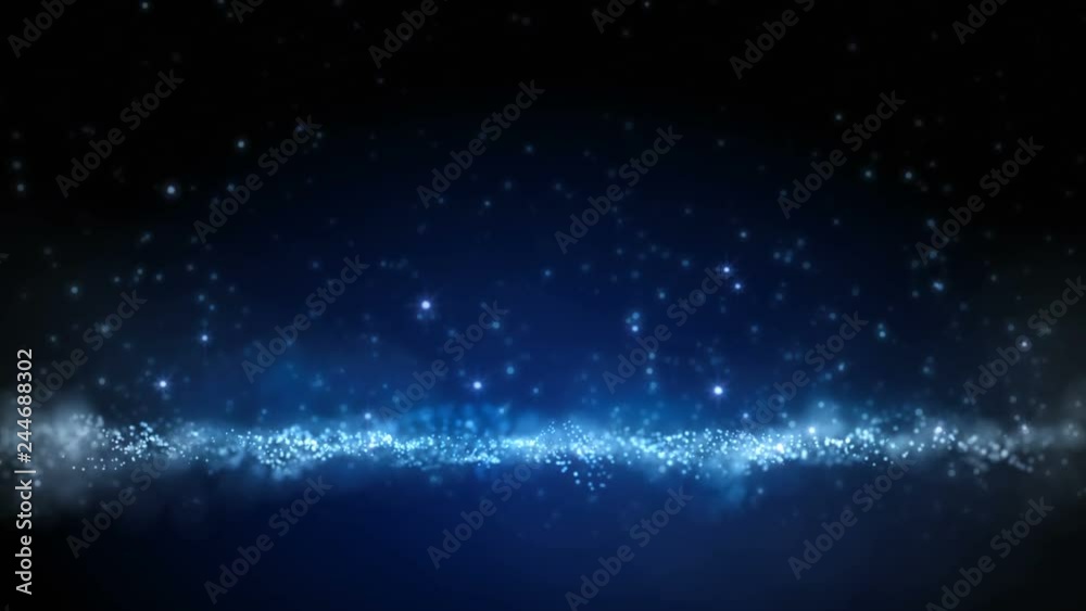 4K Abstract motion background animation shining particles stars sparks ...