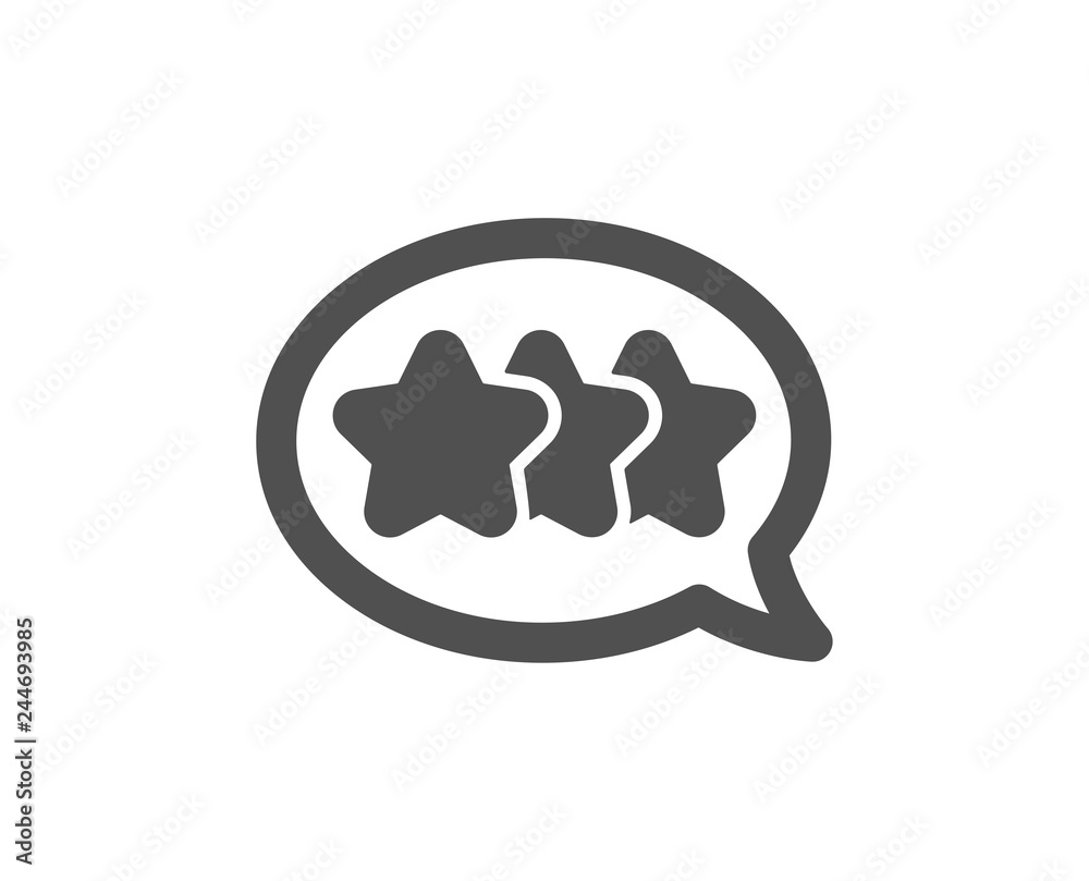 Stars icon. Feedback rating sign. Customer satisfaction symbol. Quality ...
