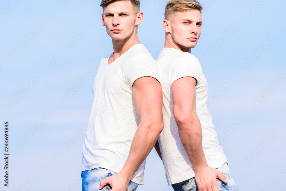 Brotherhood concept. Benefits of having twin brother. Friendship of ...