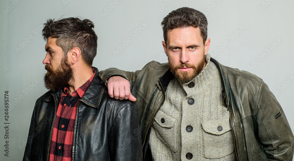 Leadership concept. True friendship of mature friends. Male friendship ...