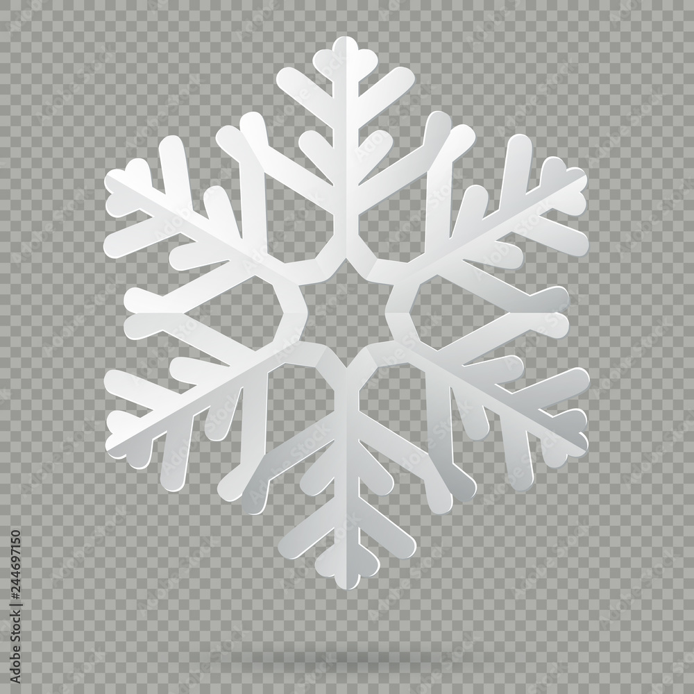 Realistic Snowflake With Transparent Background