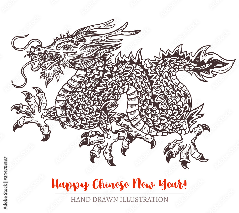 How To Draw A Chinese New Year Dragon