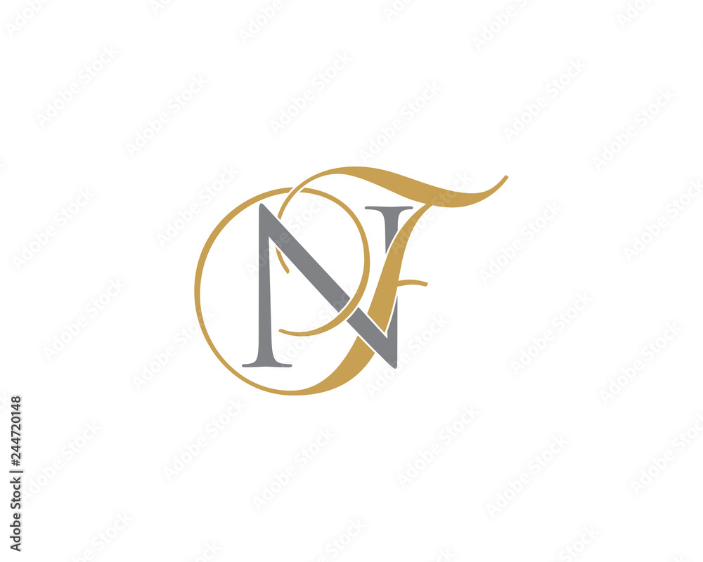 NF FN Letter Logo Icon 002 Stock Vector | Adobe Stock