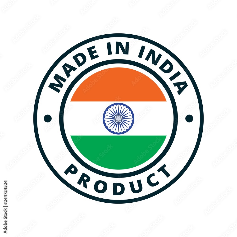Product Made in India label illustration Stock Vector | Adobe Stock