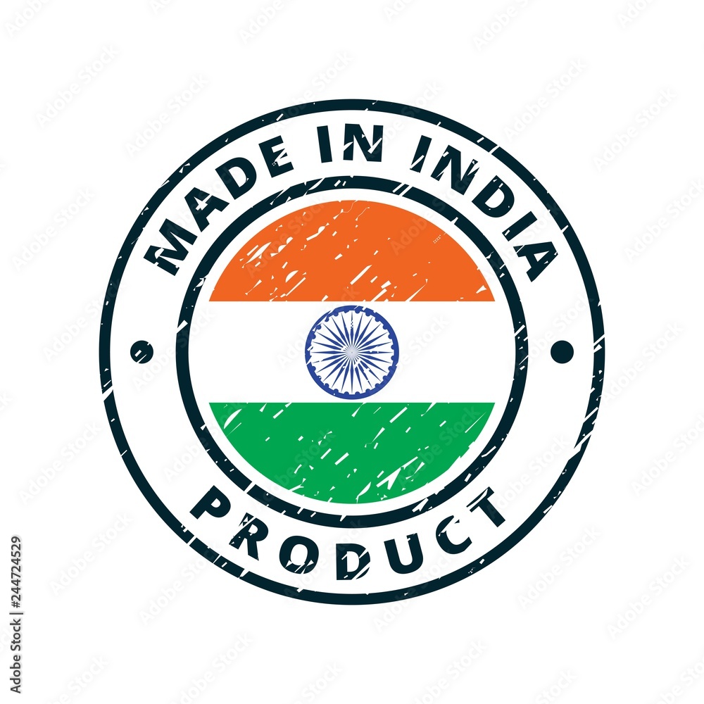 Product Made in India label illustration Stock Vector | Adobe Stock