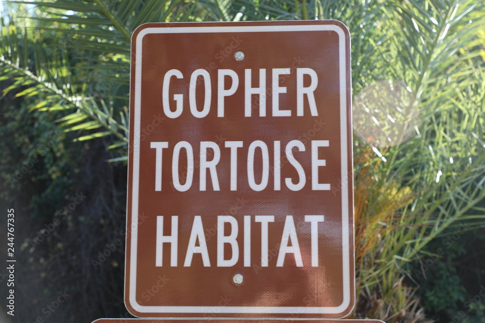 Gopher Tortoise Habitat Sign Stock Photo | Adobe Stock