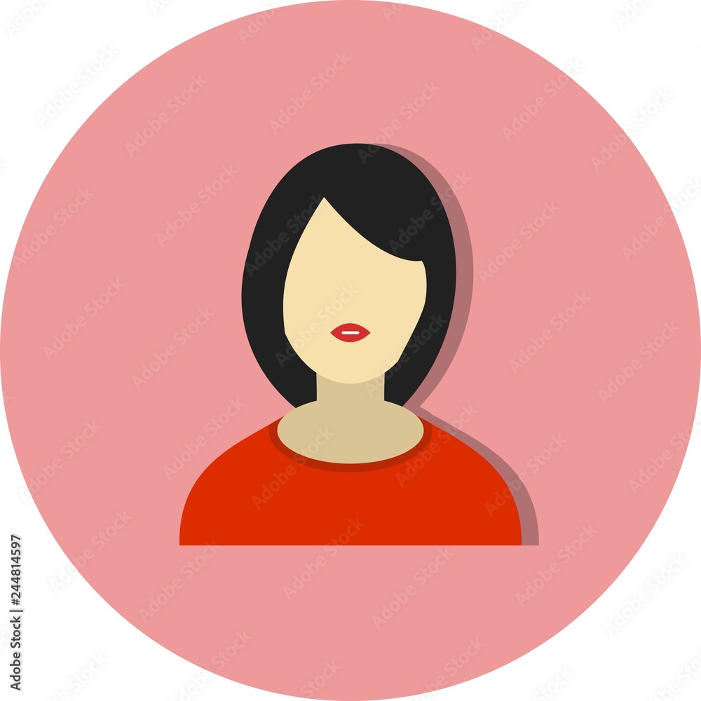 Vector Female Avatar Icon Stock Vector | Adobe Stock